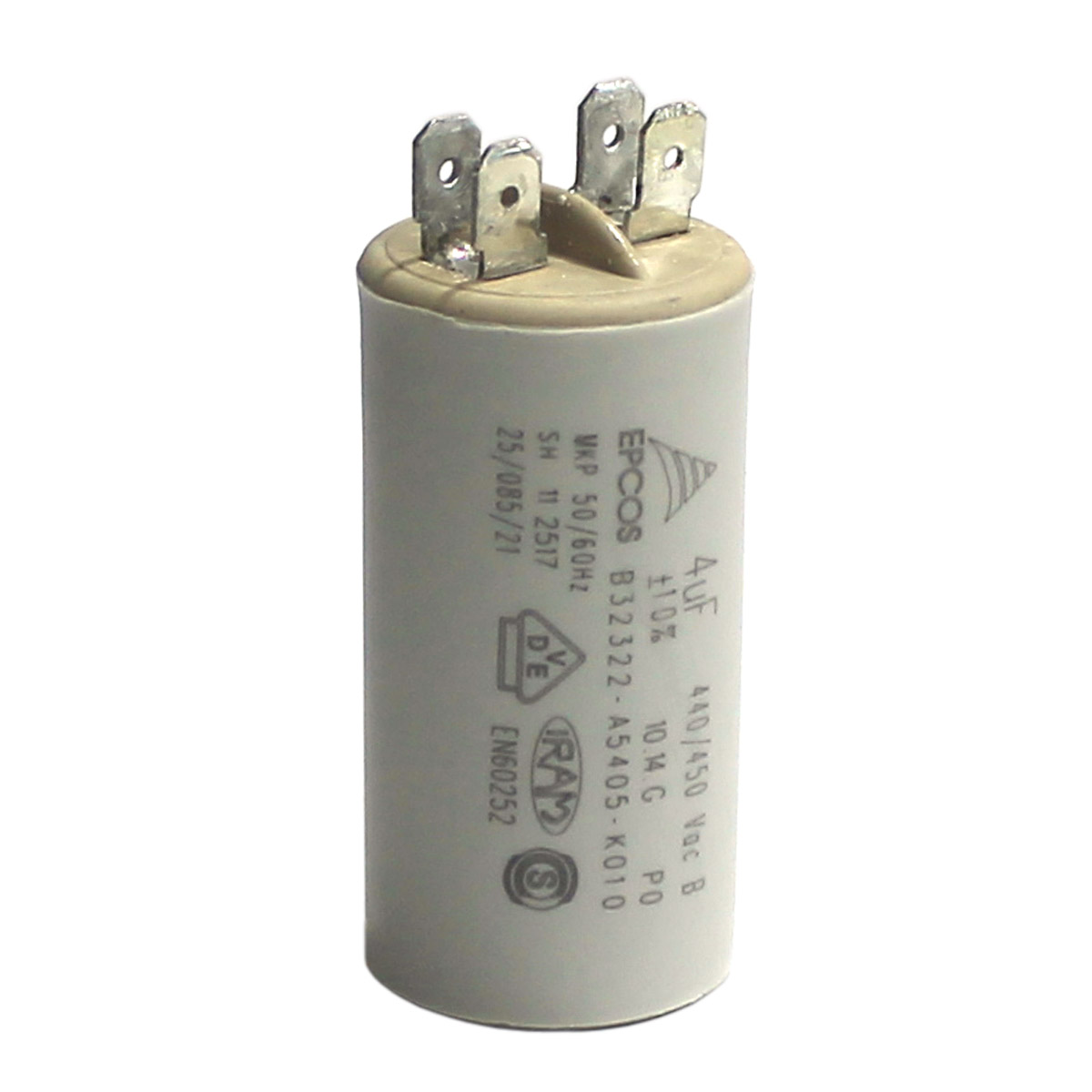 Capacitor Partida de Motor 4MF x 440/450V B32322 - Eletropeças