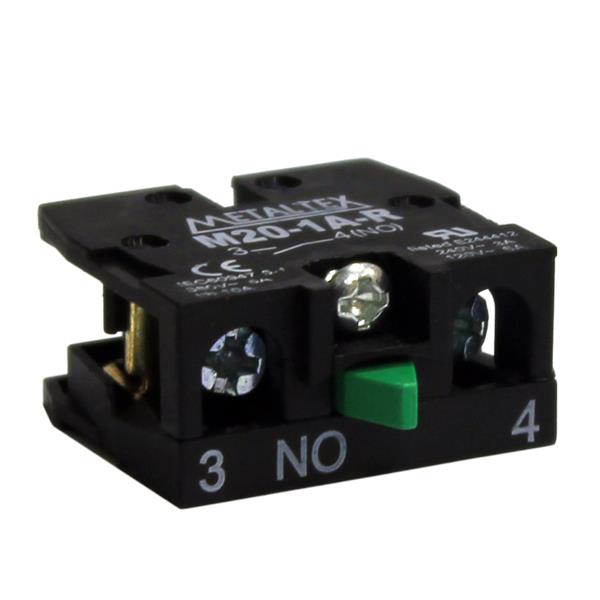 Bloco de Contato 1NA para Botão de Comando Metaltex M20-1A-R - Eletropeças