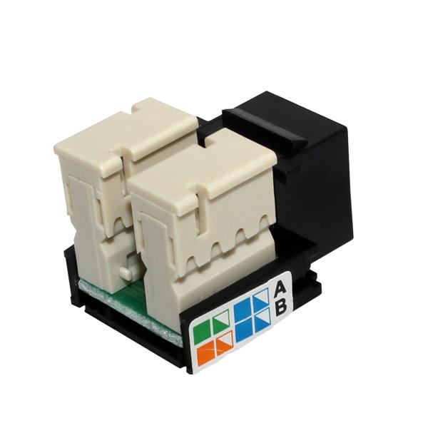 Keystone RJ45 Fêmea 8 Vias CAT. 5E Preto - Eletropeças