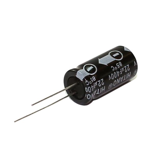 Capacitor Eletrolítico Radial 22MF x 400V - Eletropeças