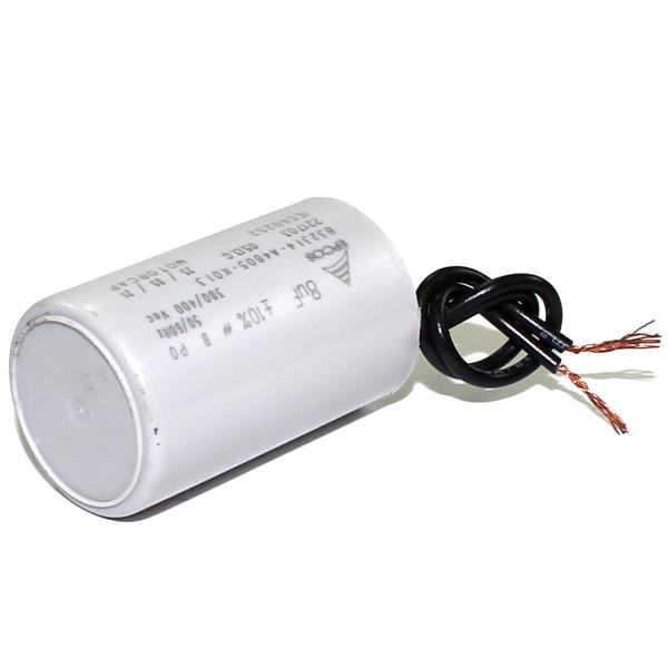 Capacitor Partida de Motor 8MF x 380V/400V - Eletropeças